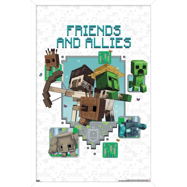 Minecraft: Legends - Friends and Allies Wall Poster, 22.375" x 34 ...
