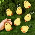 30Pcs Alloy Plush Keychains with Split Clasps Duck Platinum Yellow ...