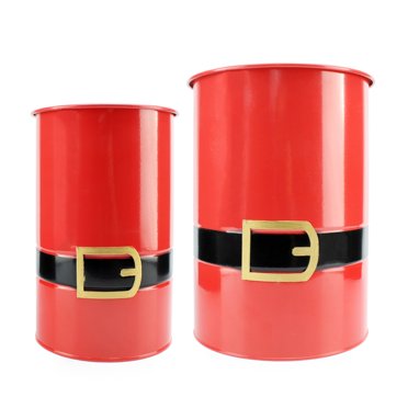 TopNotch Outlet Christmas Decor - Storage Pails (2 Pc) Small Red ...