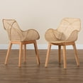 bali & pari Ballerina Rattan and Mahogany wood Japandi Dining Chairs ...