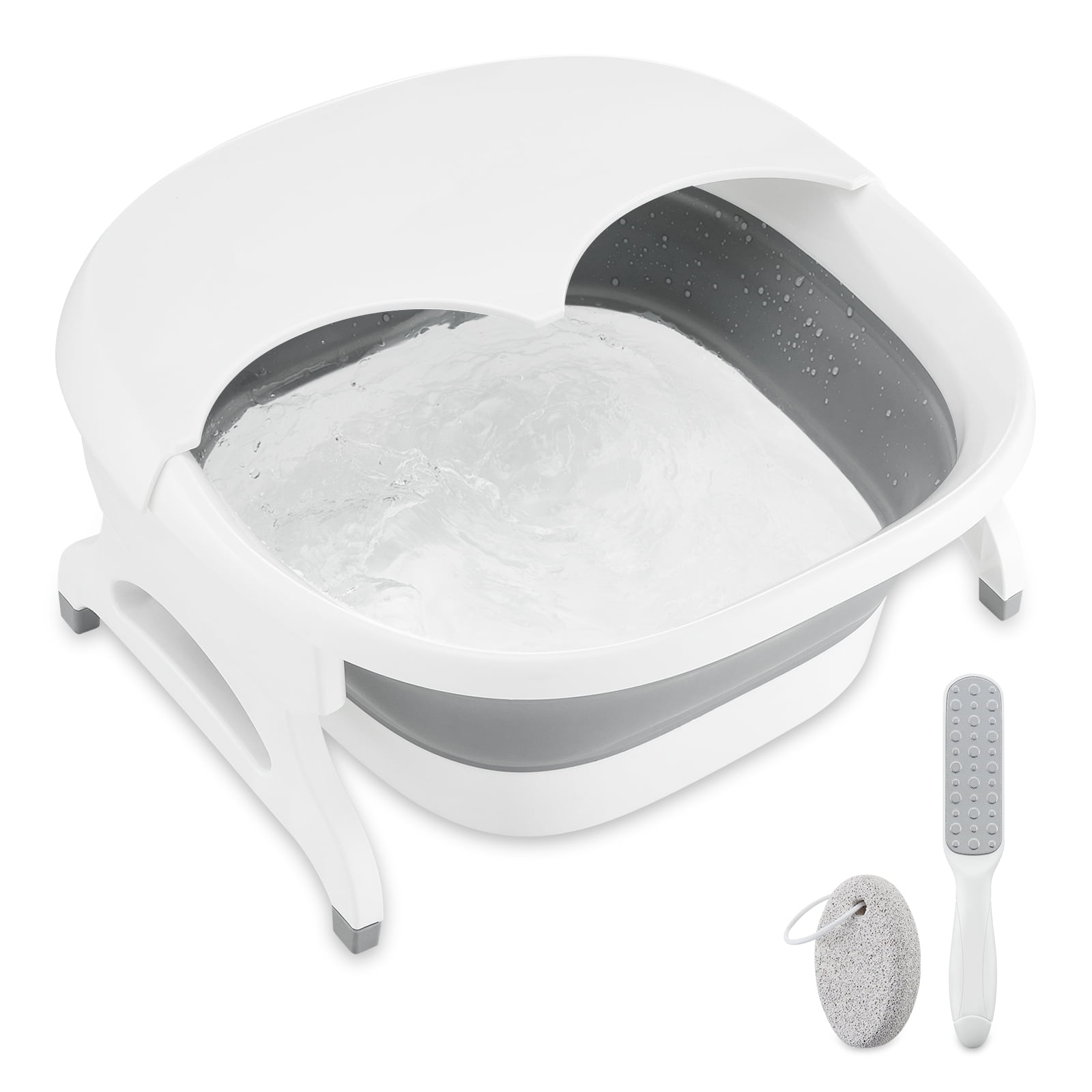 KOMOO Foldable Portable Foot Soaking Basin Massage Foot Tub Collapsible ...