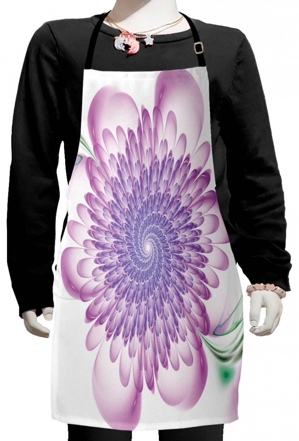 Spires Kids Apron, Digital Floral Harmonic Spirals with Flourish ...