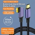 Flexible Right Angled USB3.0 Type C To MicroB Data Cable For External ...