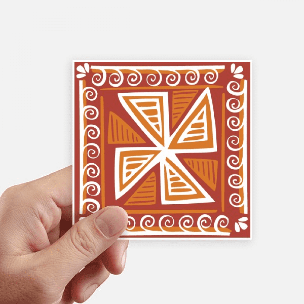 Brown Windll Mexico Totems Ancient Civilization Sticker Square ...