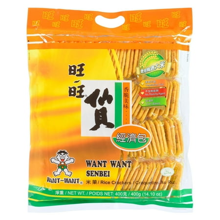 WANT WANT SENBEI RICE CRACKERS FAMILY PACK 400G, WANT WANT SENBEI RICE ...