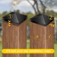 CozeLy 4x4 Post Caps Black Rustproof Fence Post Caps for Wood Posts ...