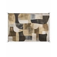 Abstract Color Block Sun Shade Sail 6.5'X10' Brown Black Geometric ...
