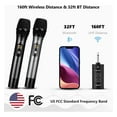 Wireless Microphone with Bluetooth, Professional UHF Dual Handheld ...