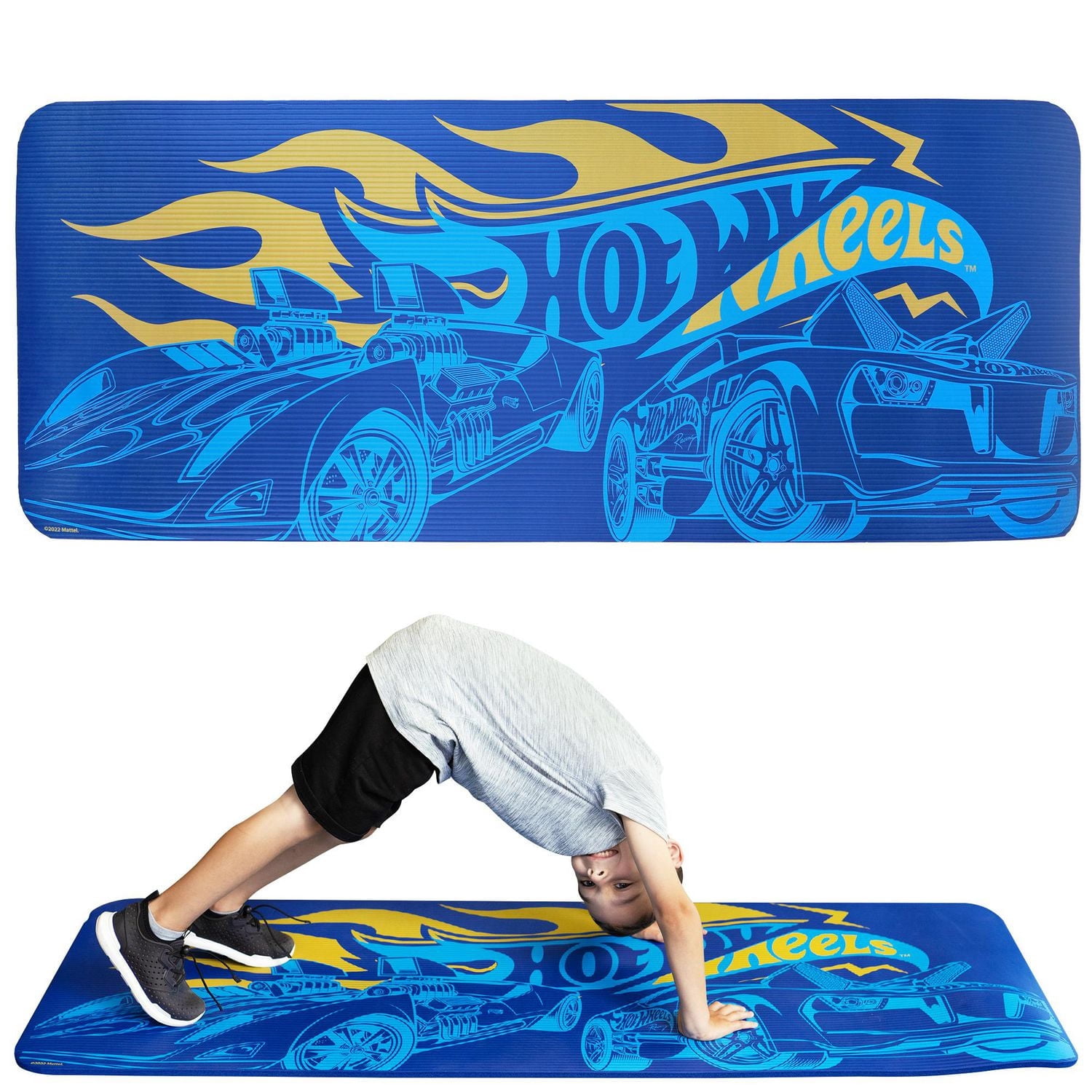 Mattel Hot Wheels 10mm Exercise Mat – 24” x 60” – Blue/Yellow - Walmart.ca