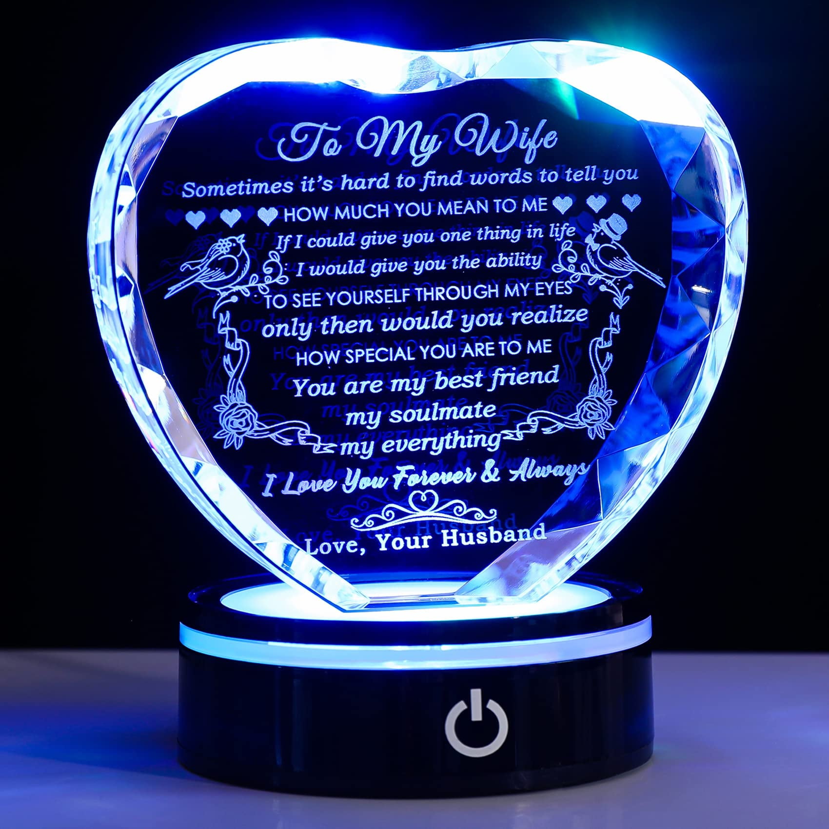 Click here for Ywhl Gifts For Wife With Colorful Led Base I Love... prices