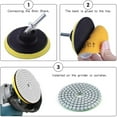 4 Inch Diamond Polishing Pads Kit, 5/8’’-11 Backer Pad, 50-6000 Grit ...