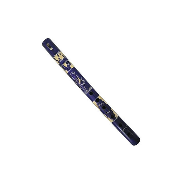 Colored Bamboo Wooden Native Tribal Nature Pattern Flute Woodwind ...