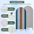 Brown Deep Blue Arch Backdrop Cover 6 FT Modern Vintage Wood Texture ...