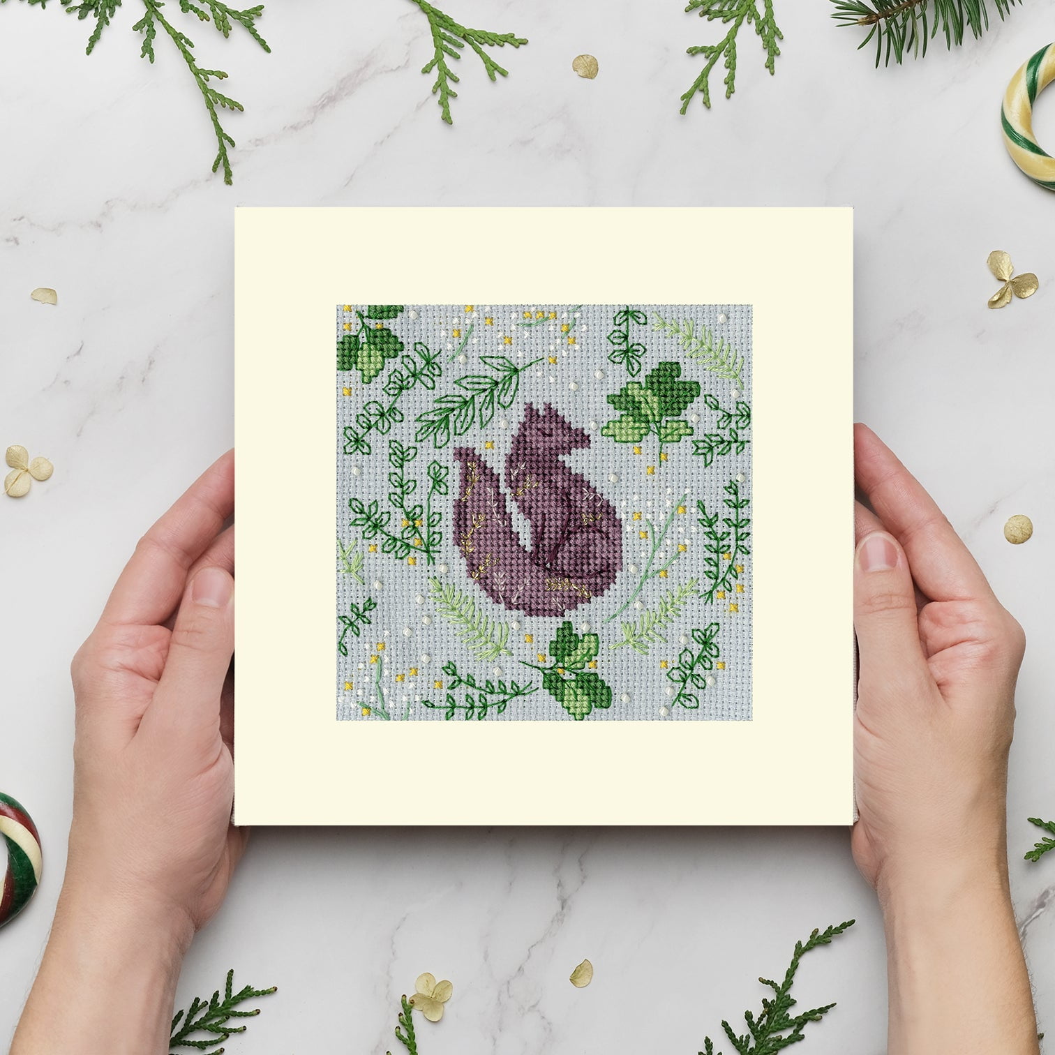 Scandi Fox Kit XMAS59 Counted Cross Stitch Kit - Walmart.com