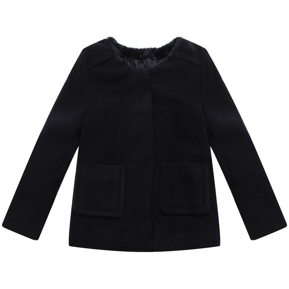 Little Girls Black Pockets Sweet Jacket 3 - Walmart.com