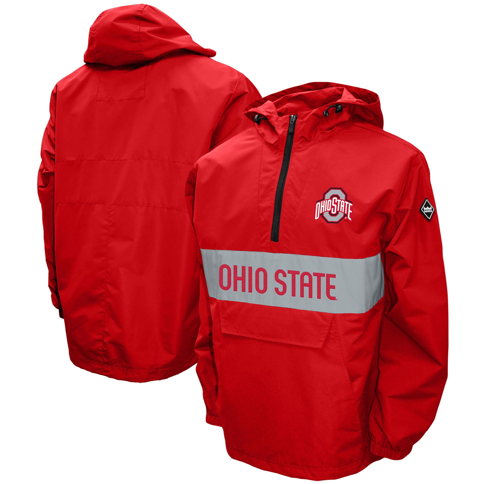 Men's Franchise Club Scarlet Ohio State Buckeyes Alpha Anorak Half-Zip ...