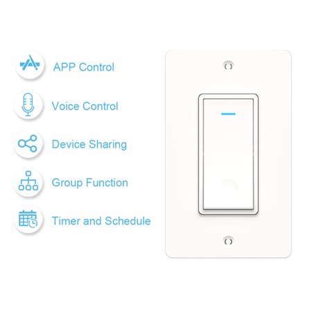 Wi-fi in-Wall Smart Switch Voice Control Smart Life APP Remote Control ...