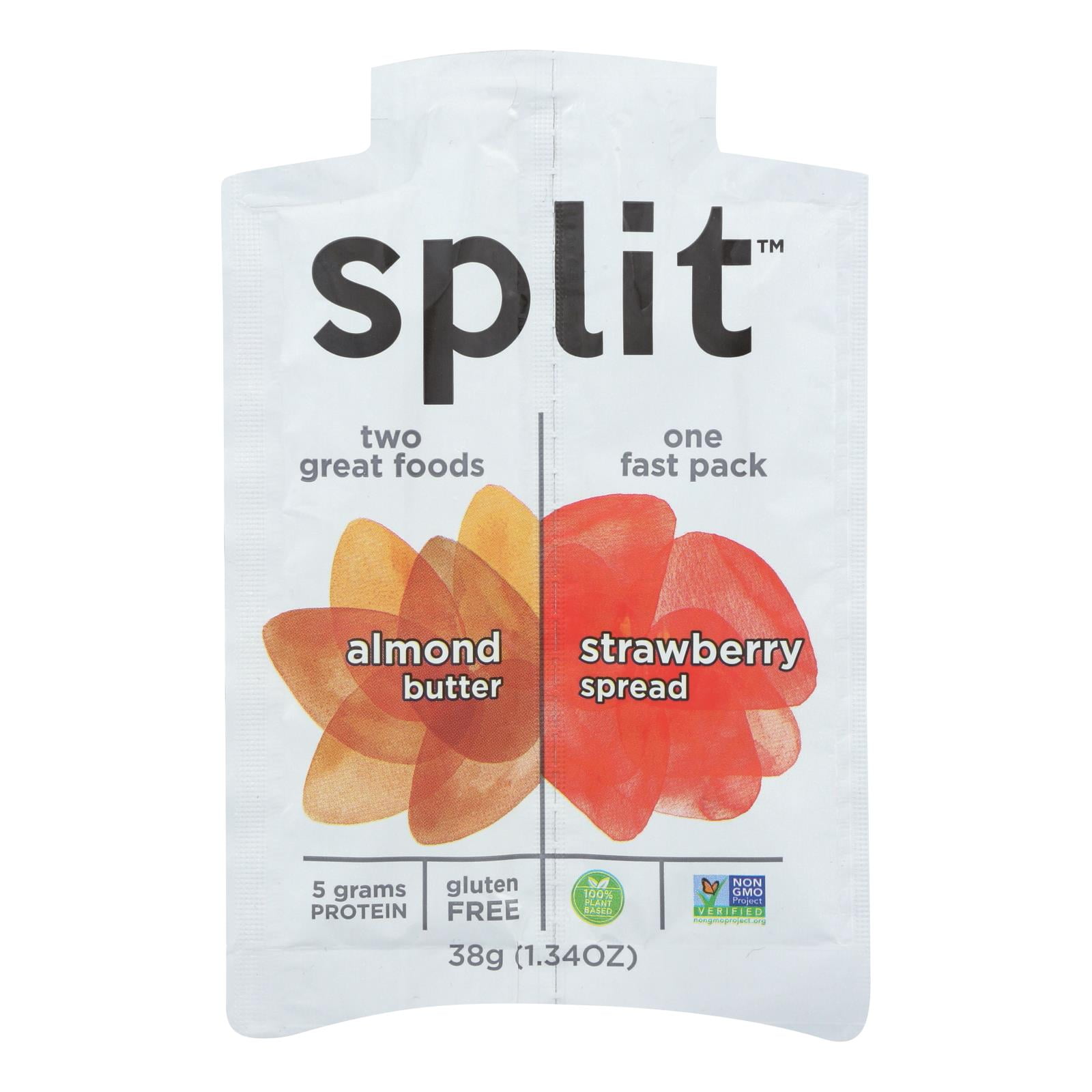 Split, Snack Bars, GMO Free, Almond Butter Strawberry, 10 Ct, 1.34 Oz ...