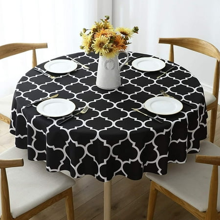 Tablecloth for Round Tables – Waterproof Satin Resistant Washable ...