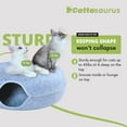 Cattasaurus Peekaboo Cat Cave Tunnel Bed for Cats up to 45 lbs (Light Gray, Jumbo) - Walmart.com