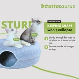 Cattasaurus Peekaboo Cat Cave Tunnel Bed for Cats up to 45 lbs (Light Gray, Jumbo) - Walmart.com