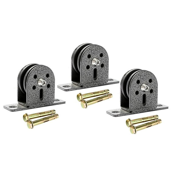 3 Pieces Fixed Pulley Block 661lbs Fitness Pulleys LAT Equipment Setup ...