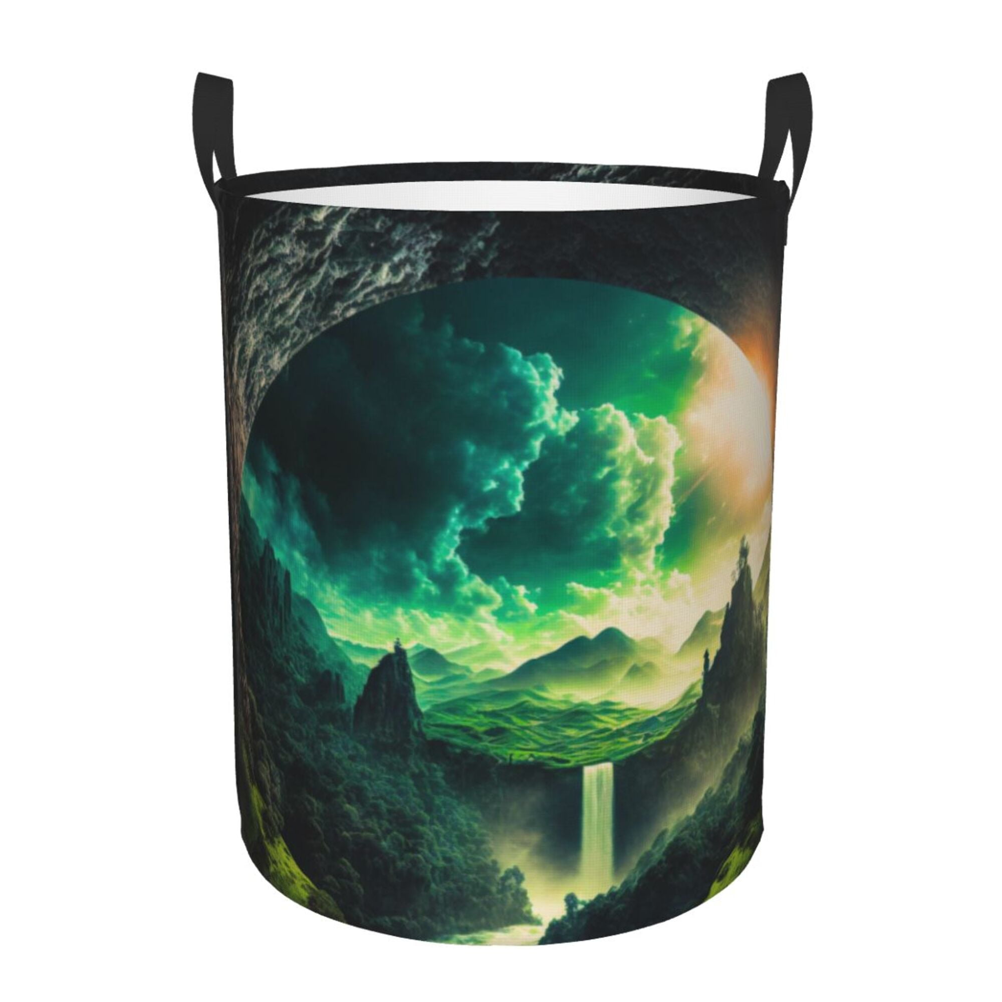 ZICANCN Laundry Basket Organizer, River Waterfall Planet Collapsible ...
