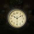 CIYISON Wall Clock 12'' Stylish Non Ticking Clocks Easy to Read Roman/Arabic Numerals - Walmart.com