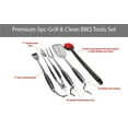 PitMaster King BBQ Grill & Clean 5pc Premium Tools Set with Spatula ...