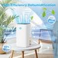 Breezome 37OZ Compact Dehumidifier for Home, Dehumidifiers with Auto ...