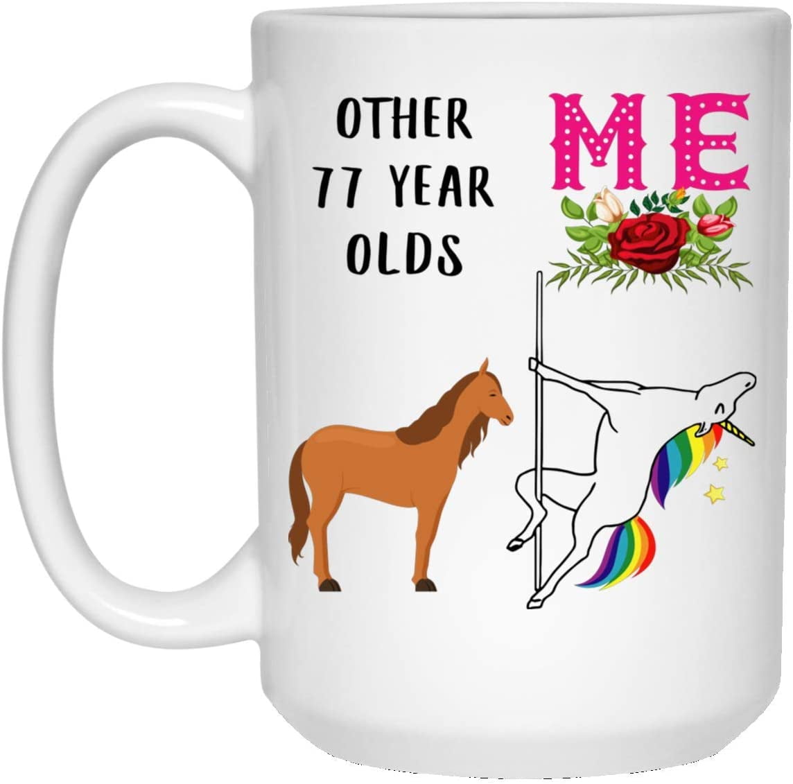 Funny Unicorn 77th Birthday Gifts For Women Turning 77 Year Old Born In ...