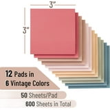 Mr. Pen- Sticky Notes, 12 Pads, 3x3 Inch, Vintage Colors - Walmart.com