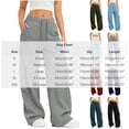 Asgosdo Women's Pants Drawstring High Waisted Wide Leg Loose Fit ...