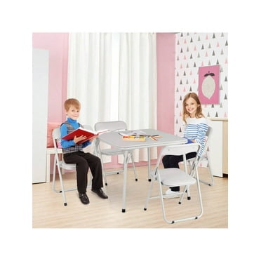 5pc. XL Series 4 Foldable Square Room Card Table and Triple Braced ...