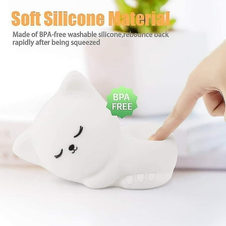 Ssxjv Cute Kitty Kids Night Light, Color Changing Cat Lamp Night Lights ...