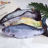 Spencer Electric Fish Cat Toy Simulation Plush Fish Shape Toy Doll ...