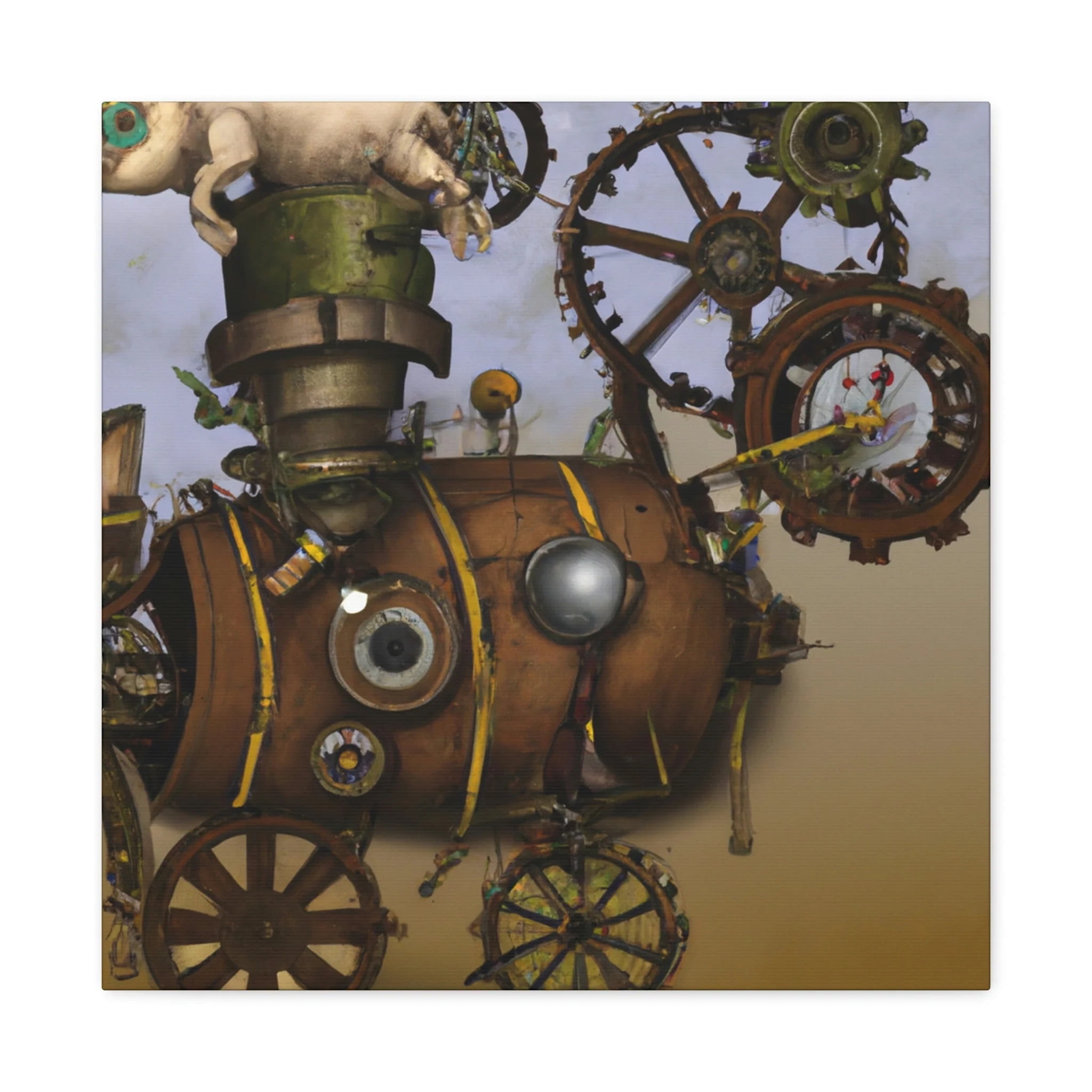 The Clockwork Airship Over Egypt - Canvas - Walmart.com
