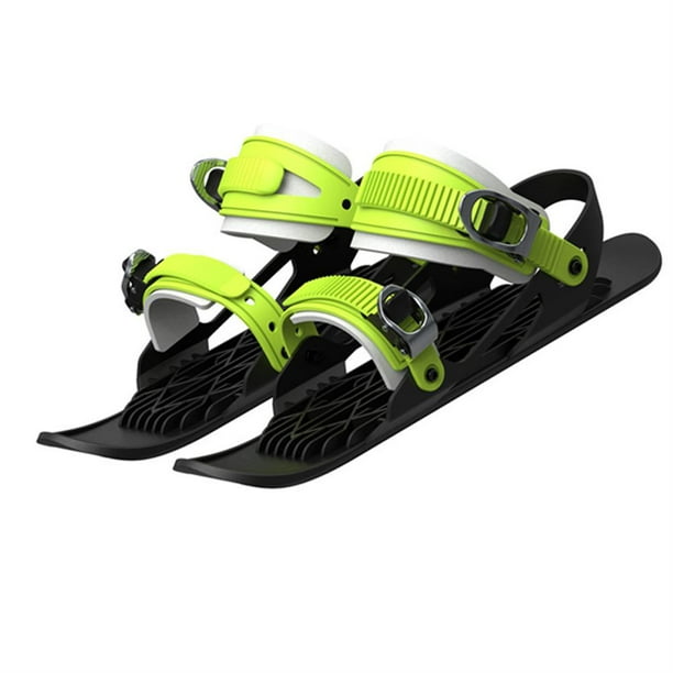 LLC Mini Ski Skates for Snow Adjustable Winter Skis Shoes Short ...