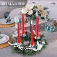 Artificial Advent Wreath with 4 Candle Holders Christmas Fir Decoration ...