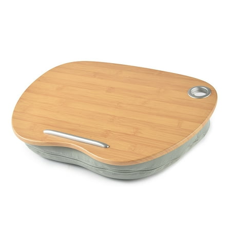 Qianli Laptop Stand with Cushion and Bamboo Platform on Bed and Sofa ...