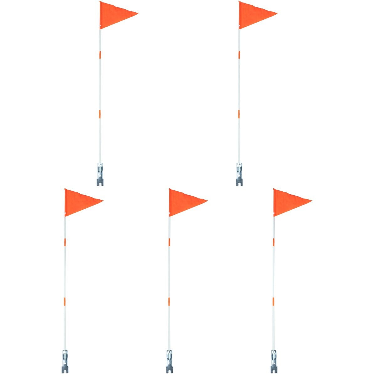5 Pack Bike Flag 6' High Visibility Safety Flag Fiberglass Flag Pole ...
