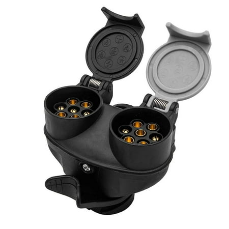 13pin to 7pin 12V Double-Head Trailer Power Trailer Connector Good ...