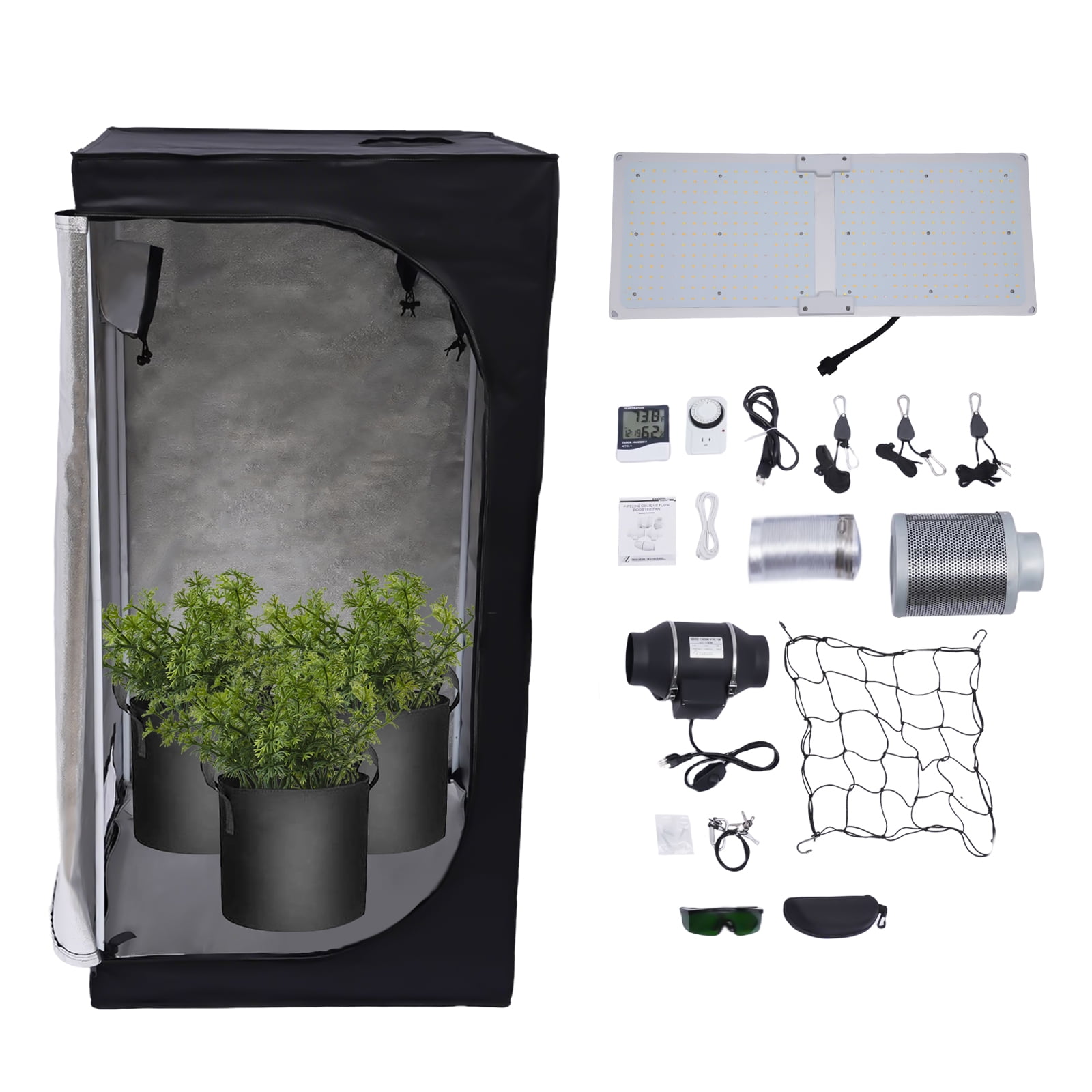 Miumaeov Grow Tent Kit, Complete Dimmable Full Specturm Grow Tent ...