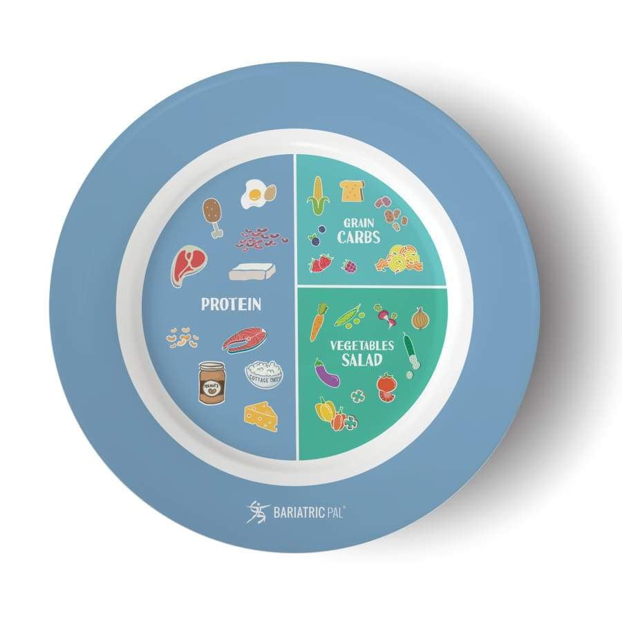 Bariatric Portion Control Plate By Bariatricpal 2 0 Blue Size 1 Pack