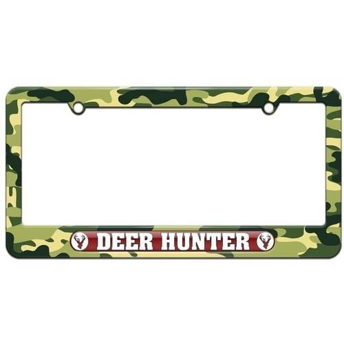 Deer Hunter, Sportsman License Plate Tag Frame, Camouflage Design ...