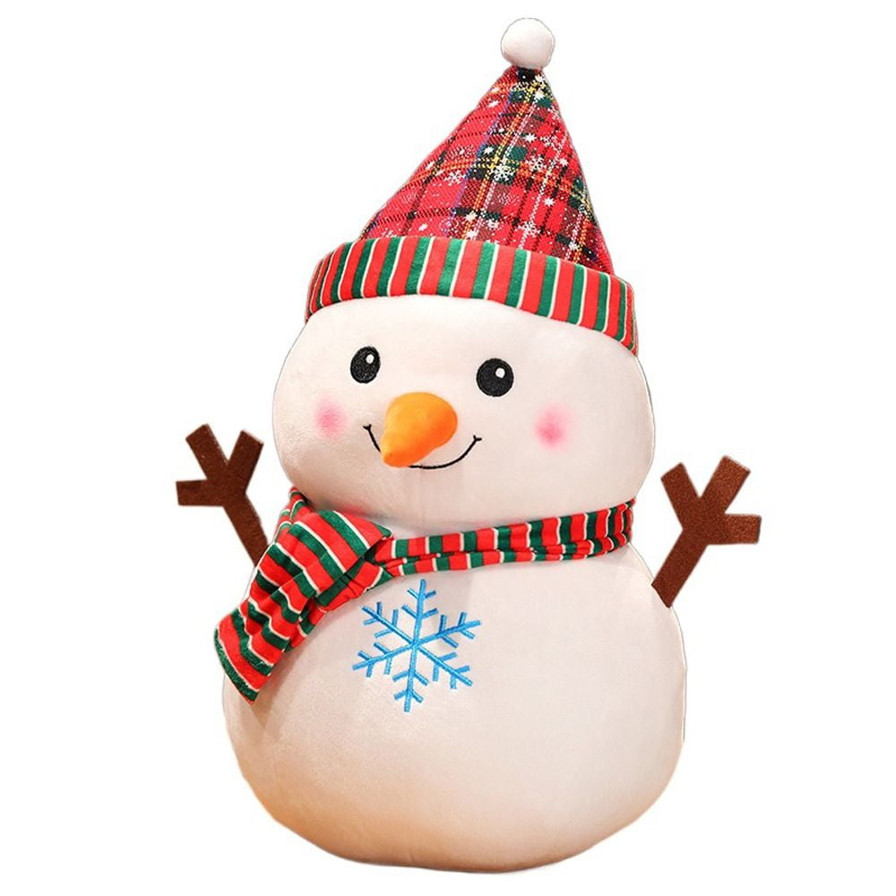 Christmas Plush Toy Lovely Soft Stuffed Dolls Santa Claus Snowman ...