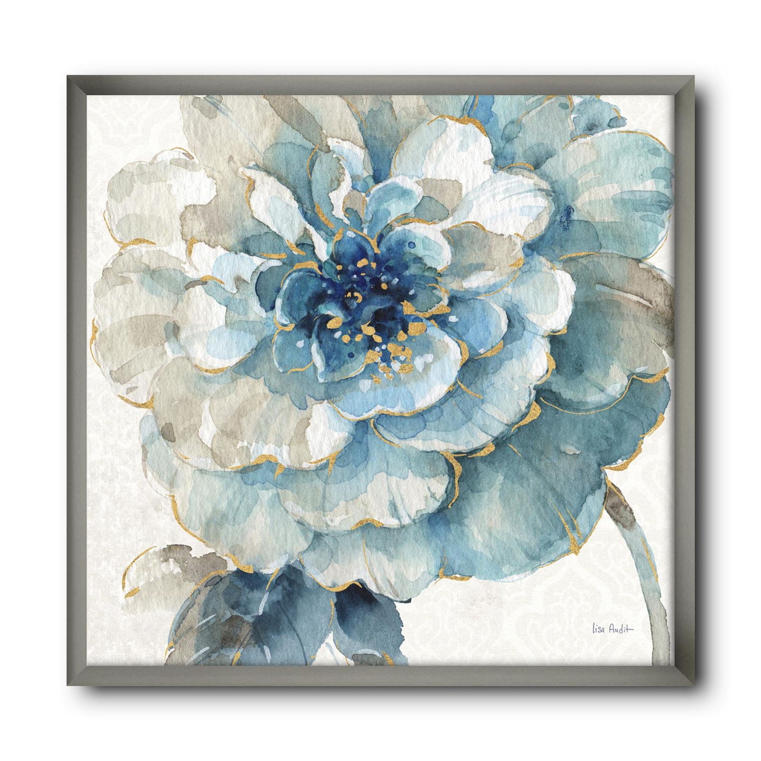 Click here for Designart Indigold Gold Country Flower Framed Wall... prices