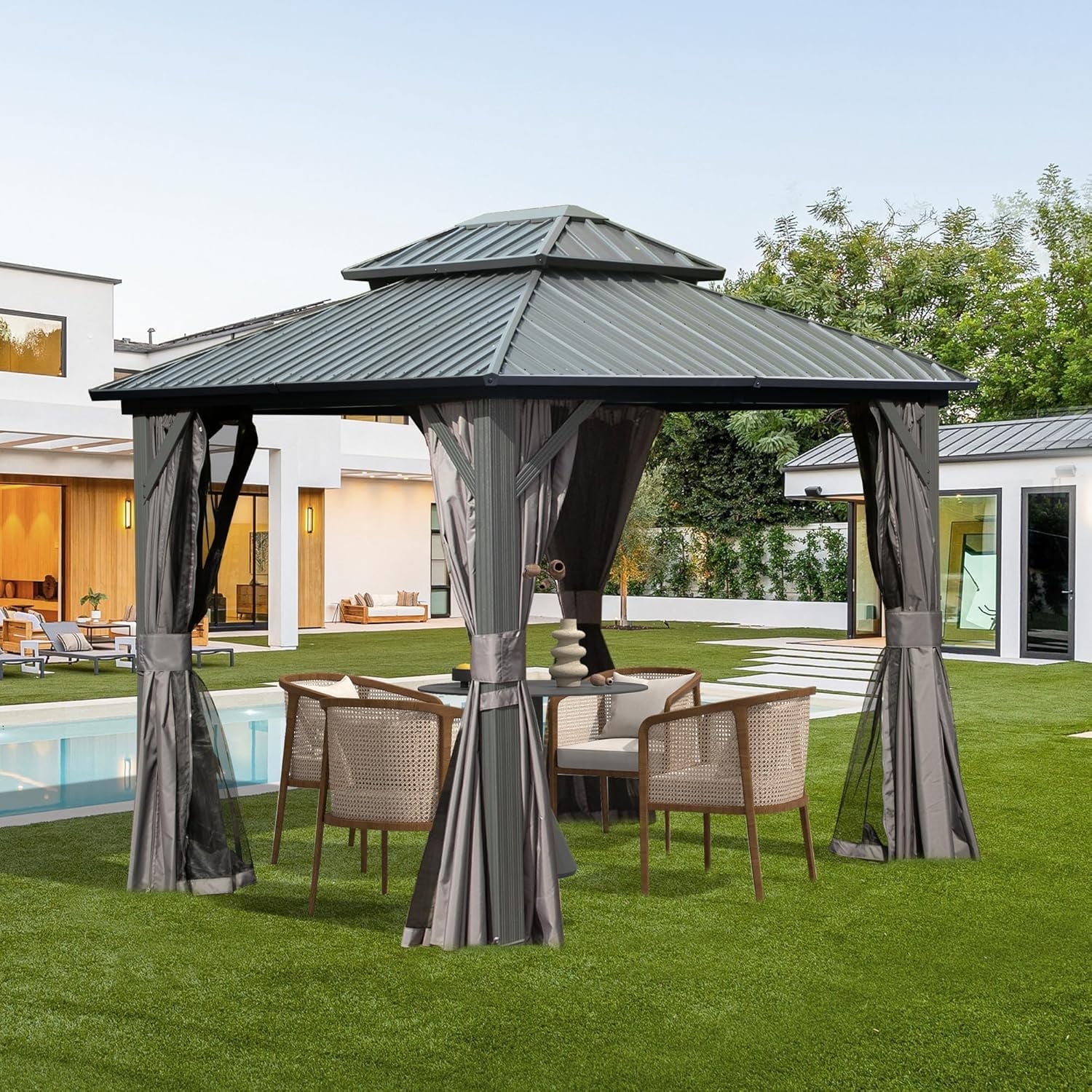 Click here for Domi Outdoor Living 8 X 10 Permanent Hardtop Gazeb... prices