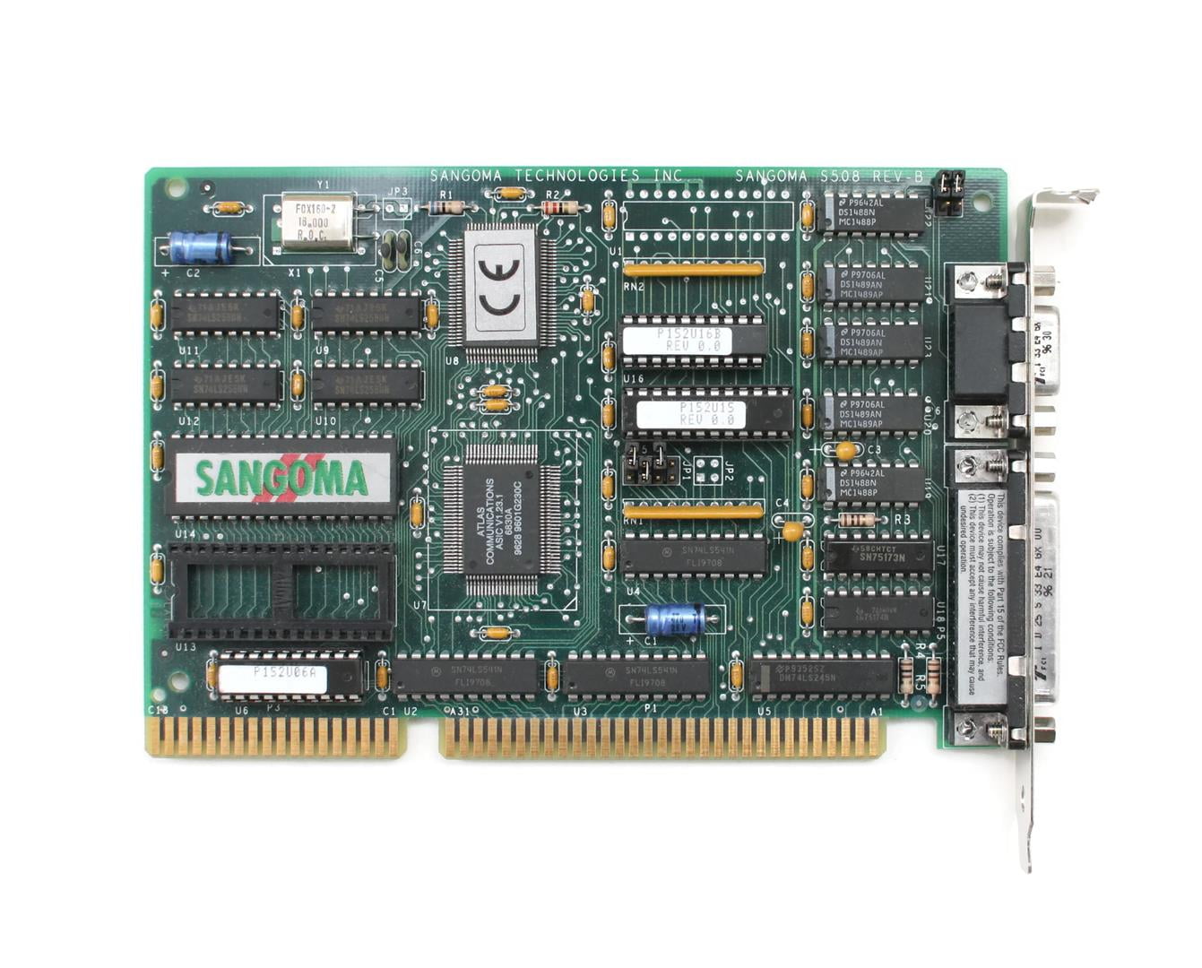SANGOMA S508 REV. B ISA CARD WITH DB25(F) AND DB9(F) CONNECTORS ...