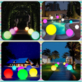 "Waterproof LED Light Up Beach Ball Toy - 16"" Glow in Dark Pool Games ...